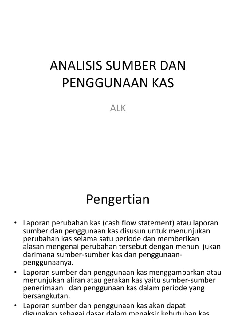 Analisis Sumber Dan Penggunaan Kas1 | PDF