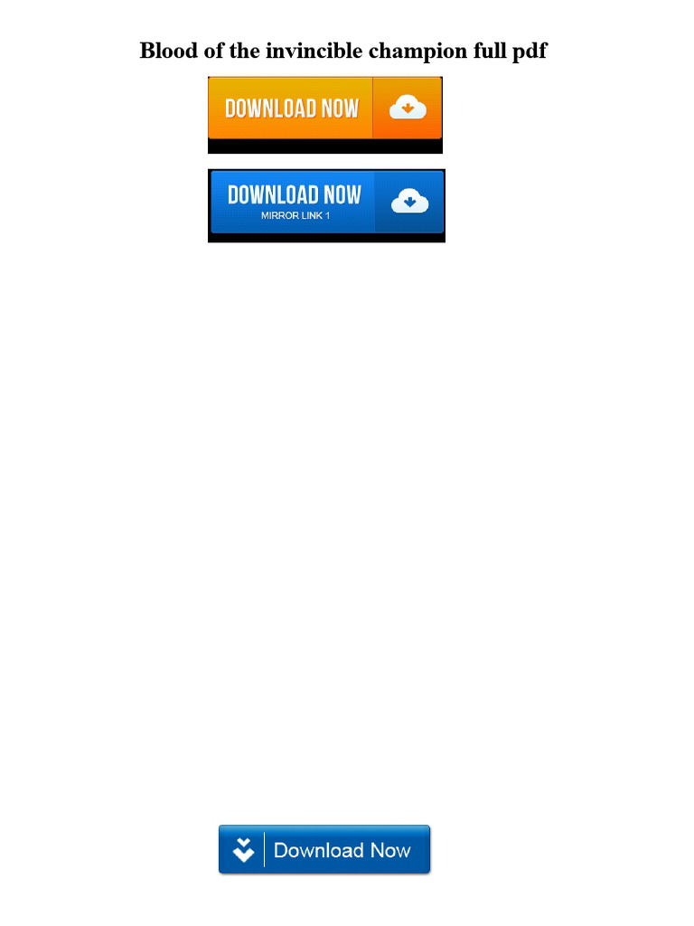 Blood of The Invincible Champion Complete PDF | PDF