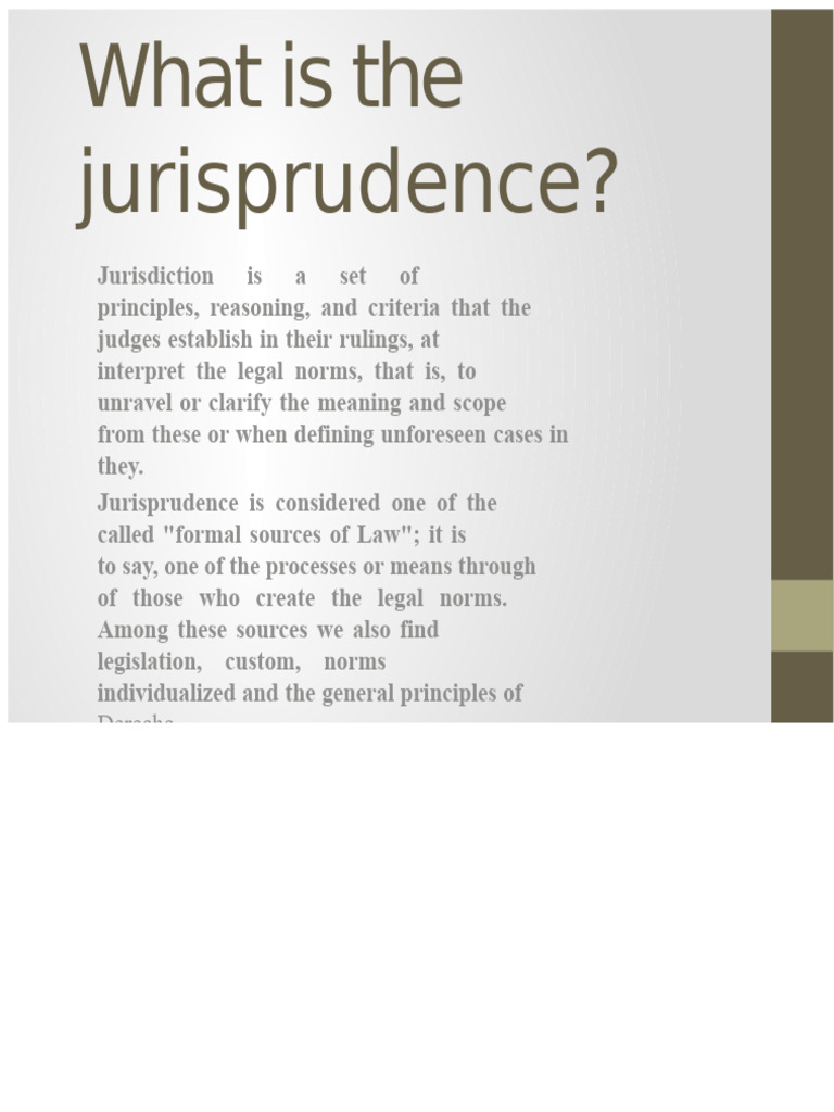 Understanding Jurisprudence Principles | PDF