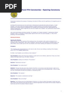 Official FFA Opening and Closing Ceremonies Script | PDF