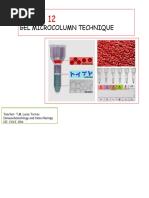 Crossmatching Using Gel Card Method | PDF | Antibody | Blood Plasma