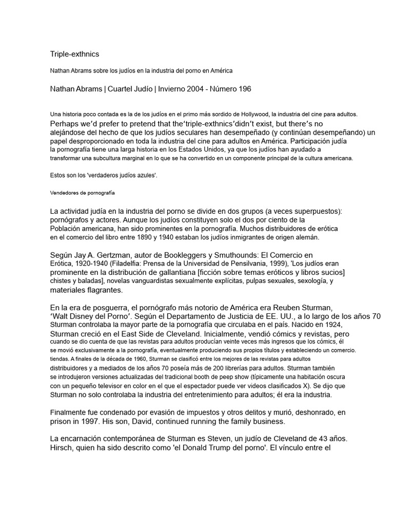 Triple-Etnicidades Nathan Abrams Sobre Los Judíos en La Industria Del ...