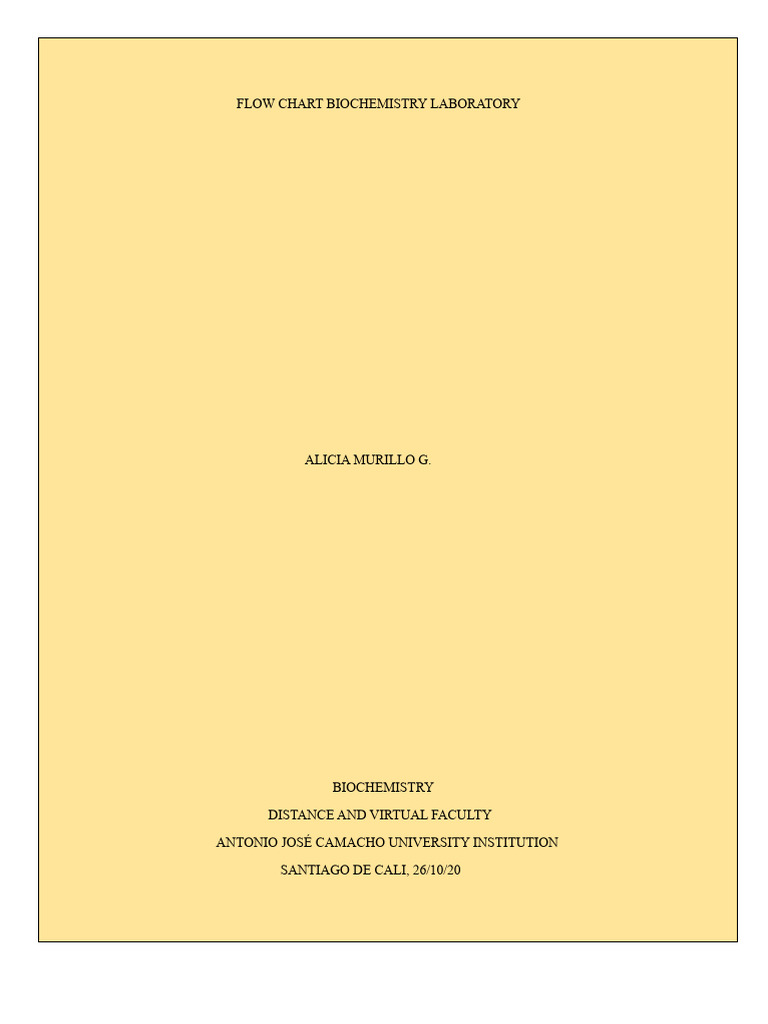 Biochemistry Lab Flow Chart Guide | PDF | Biochemistry | Chemistry