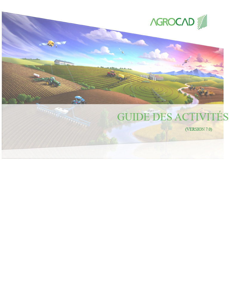 Guide des Activités AgroCAD 7.0 | PDF | Pluie