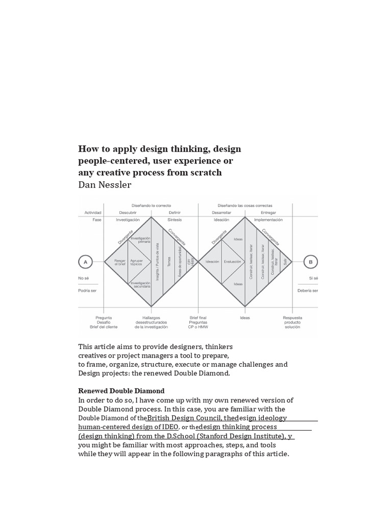 Double Diamond Methodology PDF | PDF | Design Thinking | Creativity
