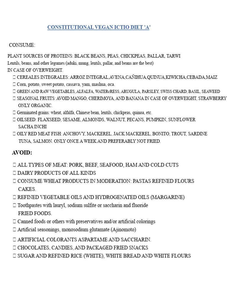 Avantari Ichthyo Vegan Diet | PDF | Foods | Bean