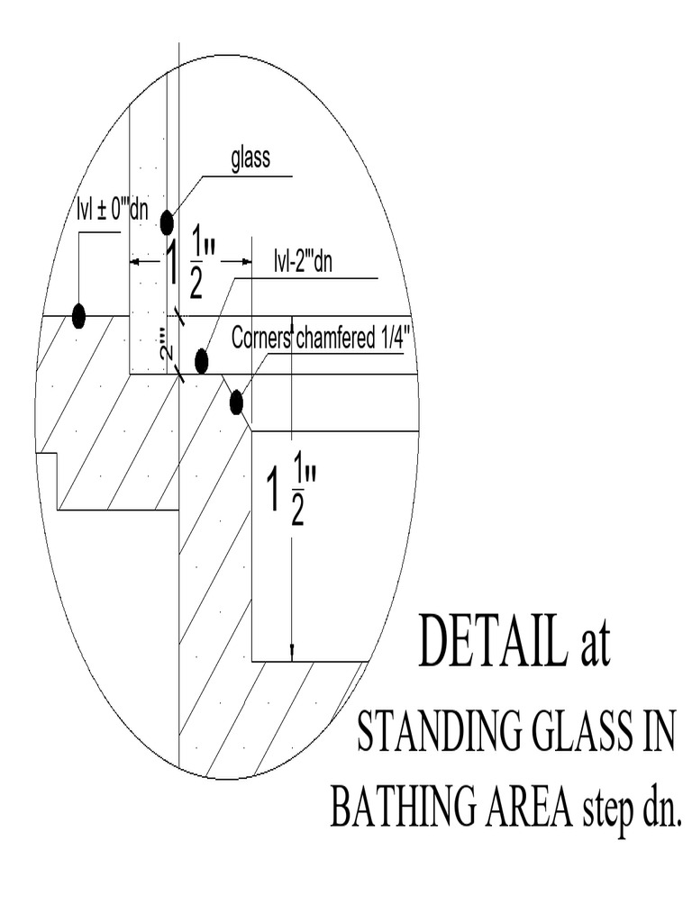 Toilet Shower Area Drop - Typical Section | PDF