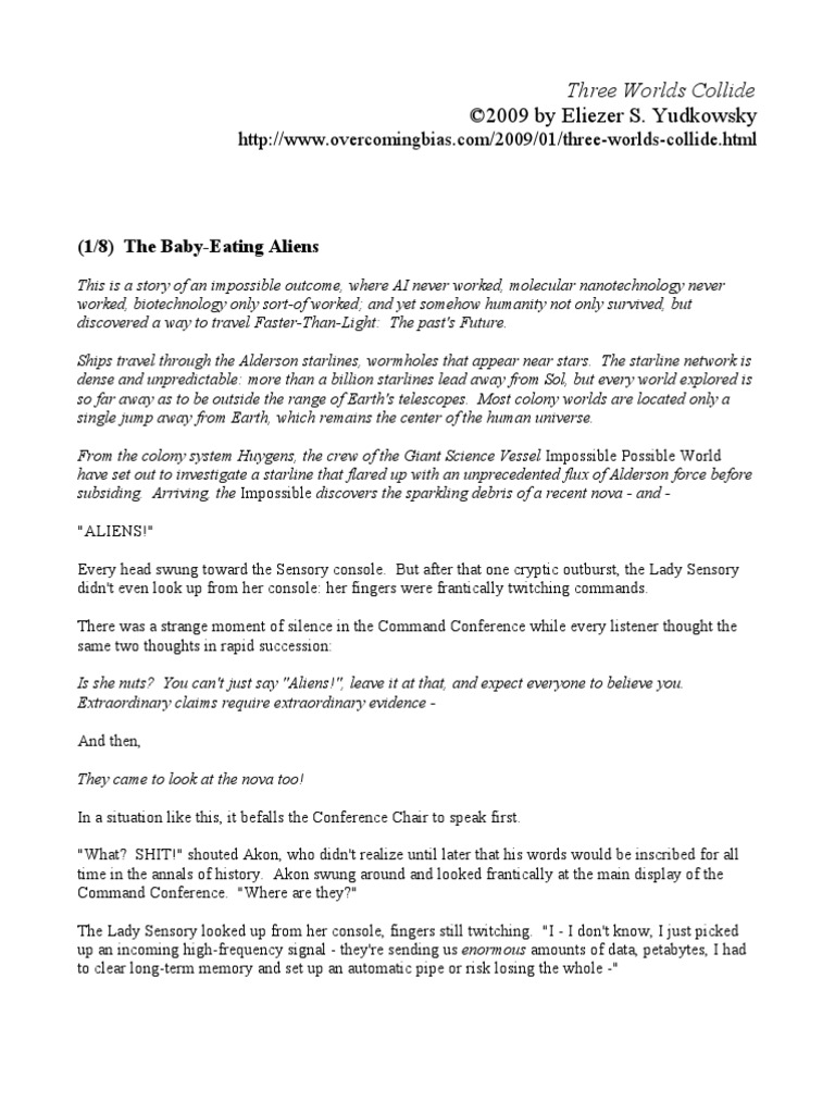 Three Worlds Collide | PDF | Evolution | Human