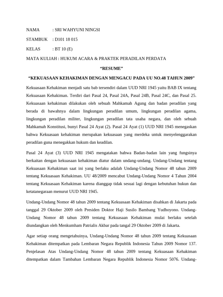 Resume Happ Perdata | PDF