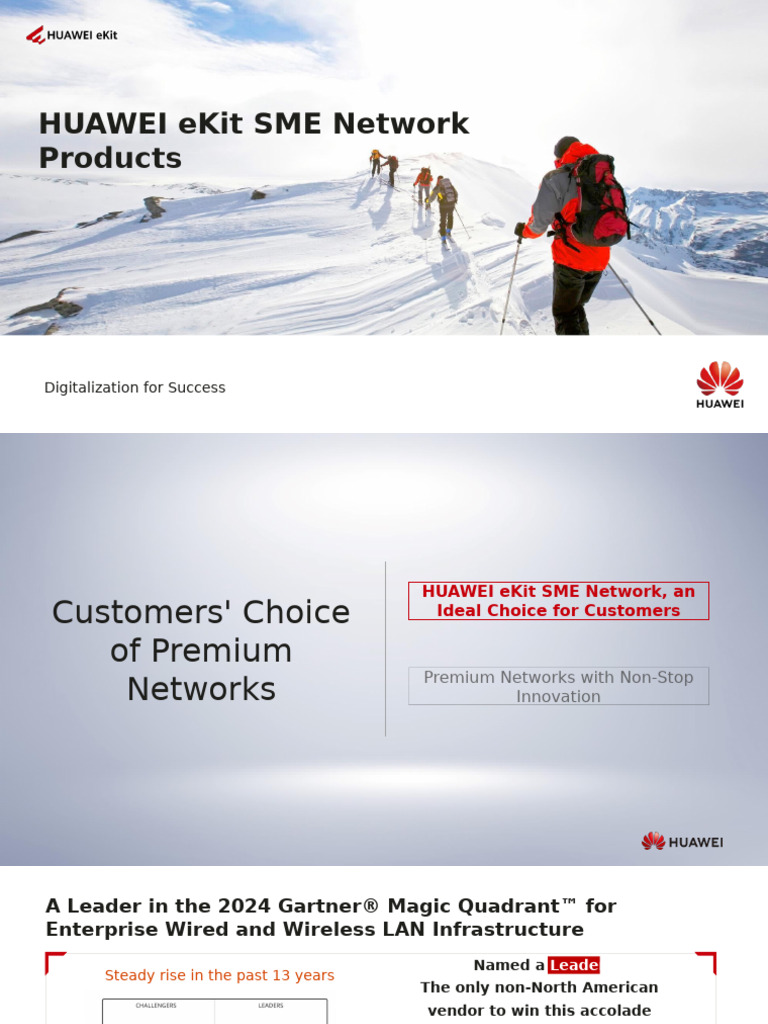 HUAWEI EKit SME Network Products Main Slides (25H1) | PDF | Network Switch | Computer Network