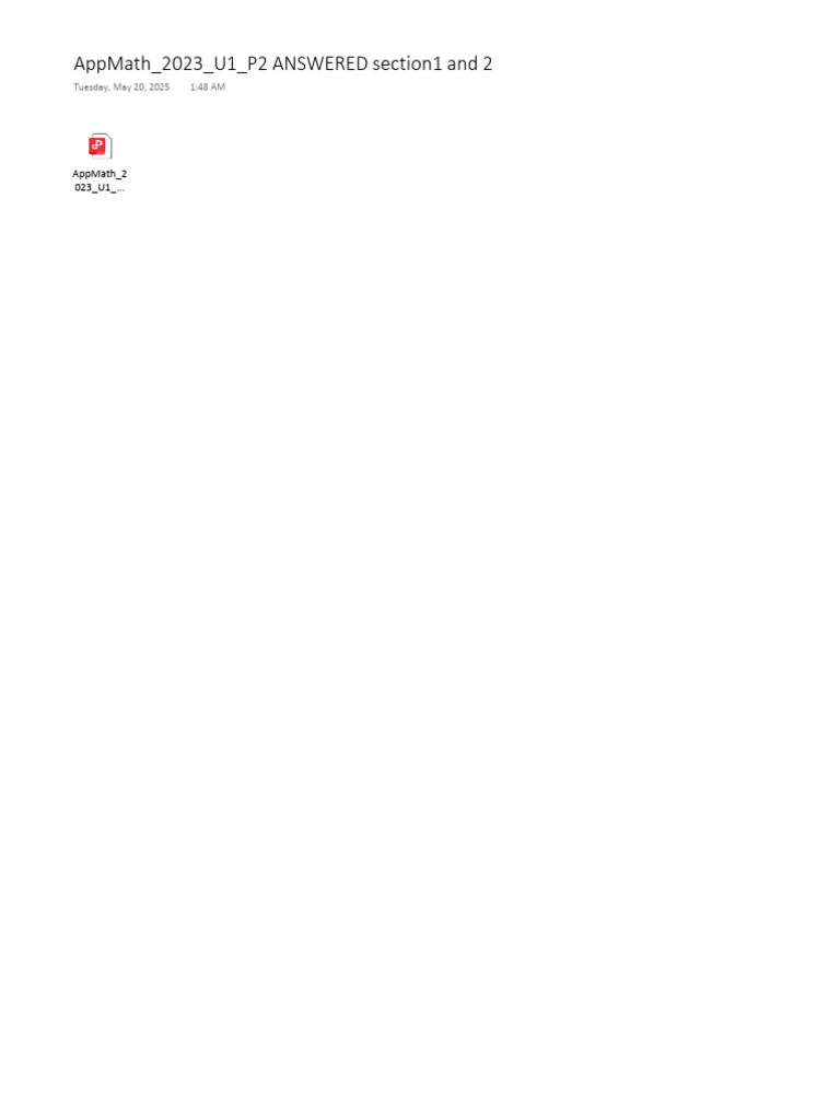 FULLY ANSWERED CAPE Applied Math - 2023 - U1 - P2 | PDF