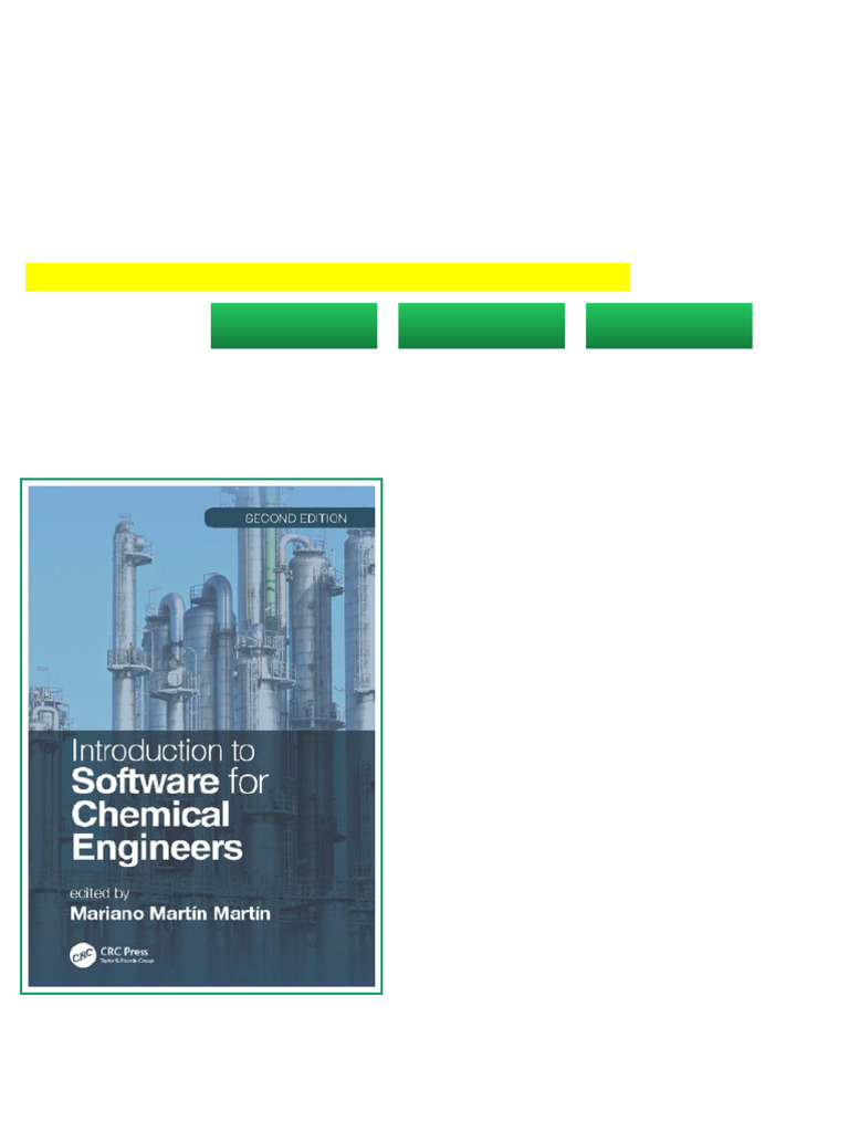 (Ebook) Introduction to Software for Chemical Engineers by Mariano ...