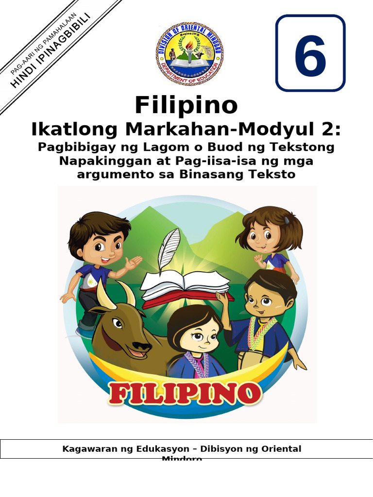 Filipino 6 Q3 Modyul 2 Pagbubuod | PDF