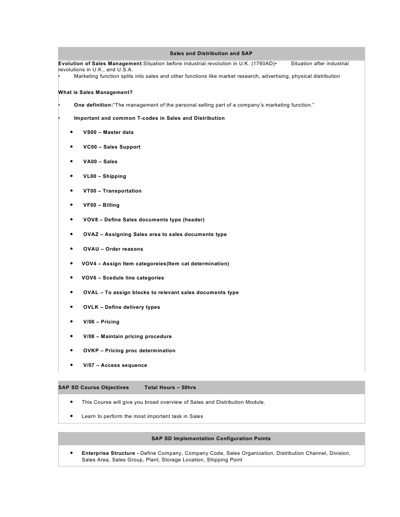 Sales and Distribution and SAP2 | PDF | Invoice | Sales