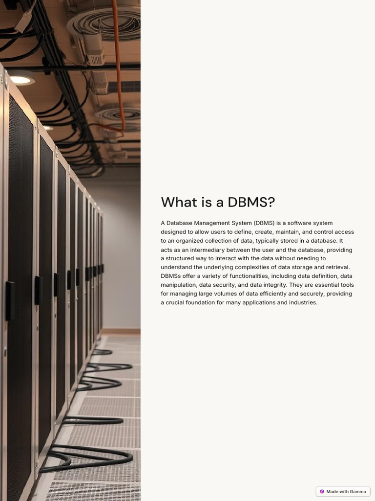 What Is A DBMS | PDF | Databases | No Sql