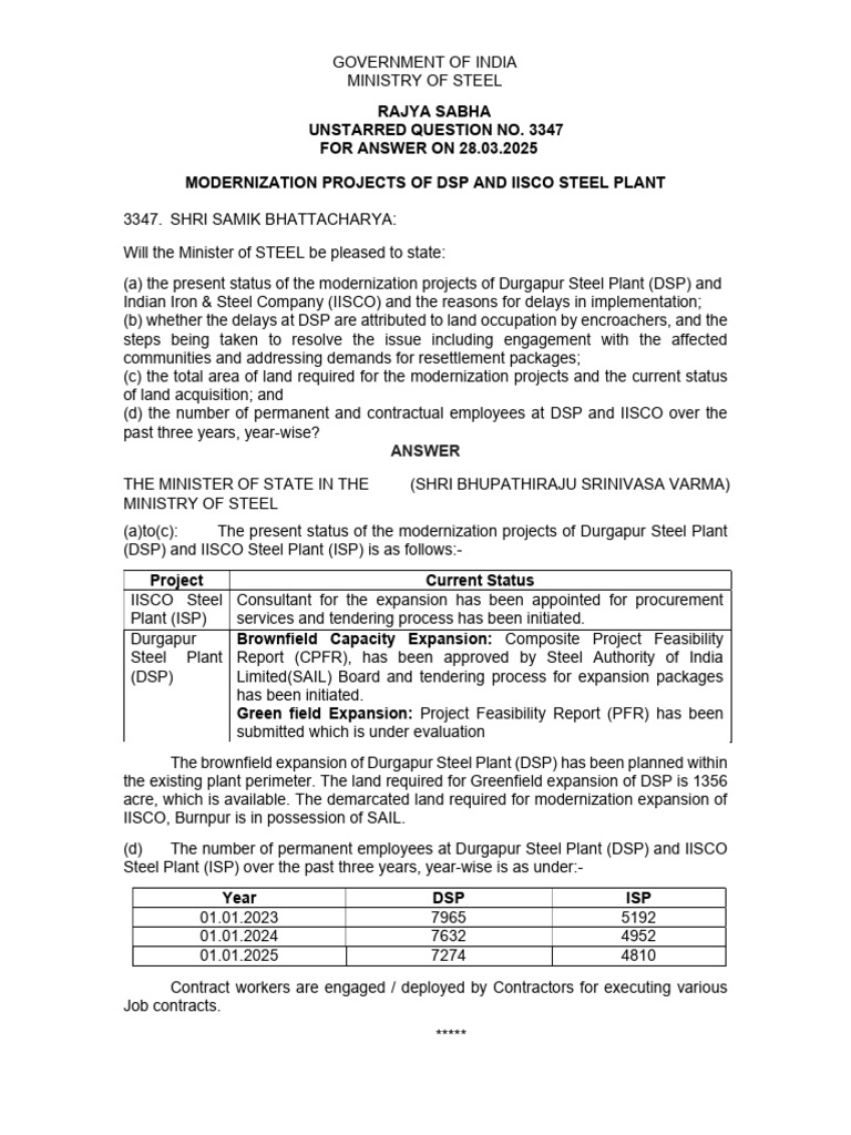 Ru 3347 | PDF | Government Of India | Steel