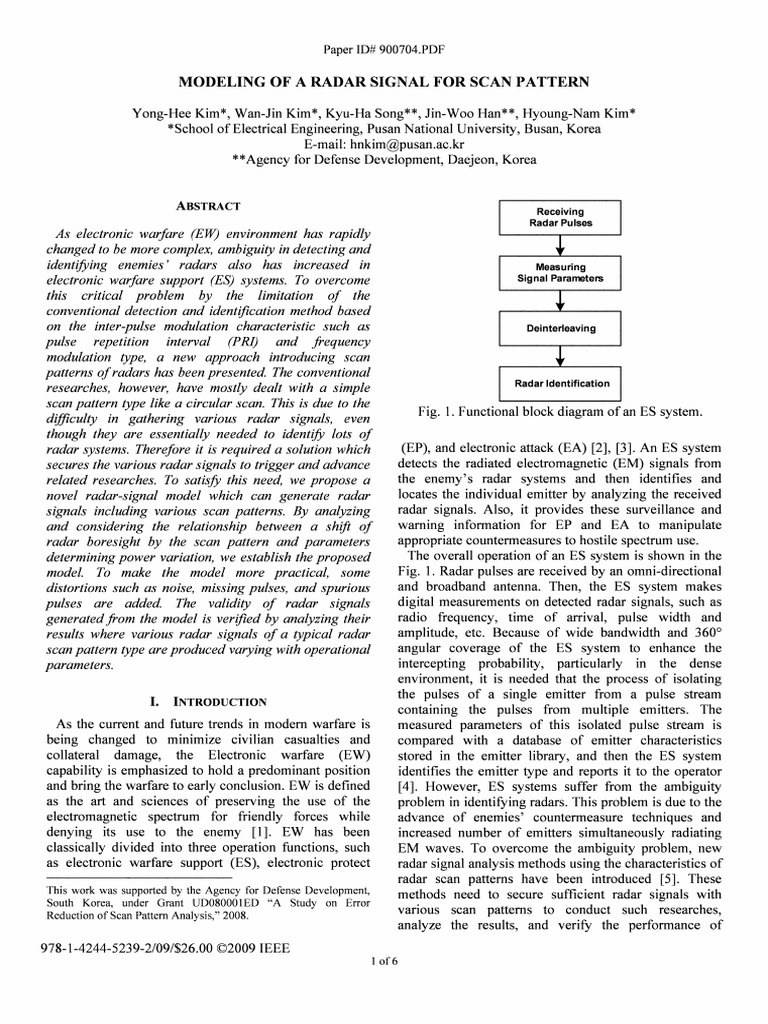 Radar Signal Modeling for Scan Patterns | PDF | Radar | Electronic Warfare