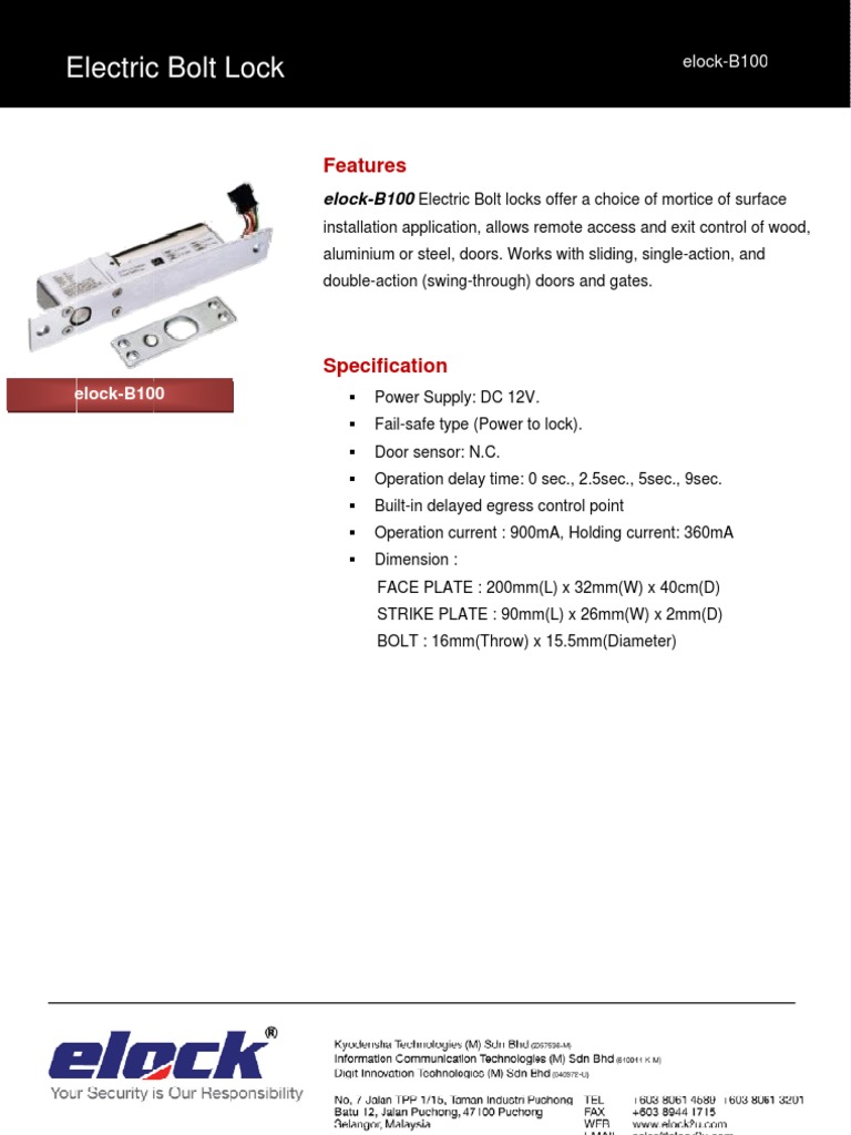 Electronic Lock | PDF | Lock (Security Device) | Structural Steel