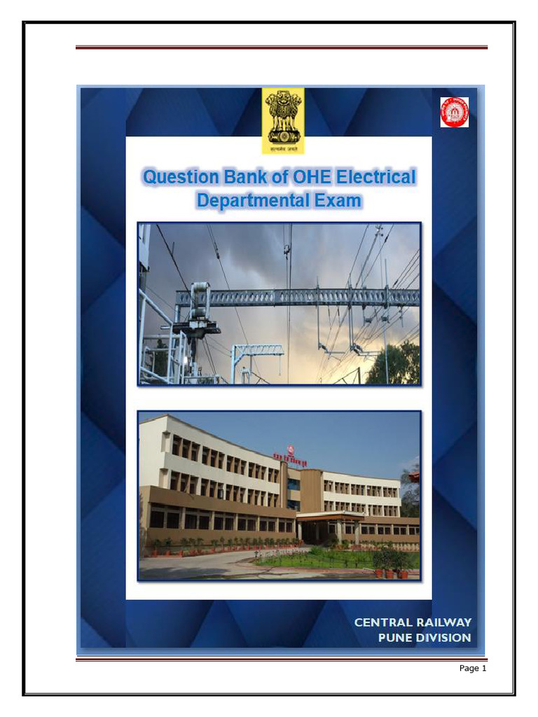 OHE Safety and Maintenance Question Bank | PDF | Transformer | Battery ...