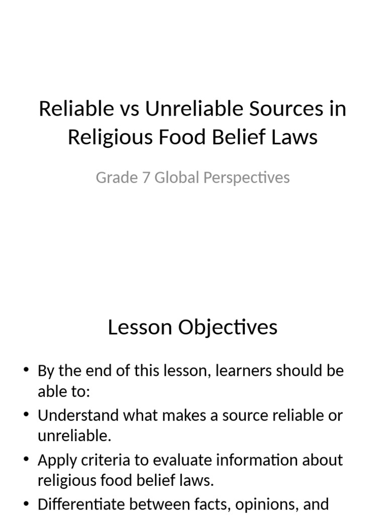 Reliable Vs Unreliable Sources | PDF