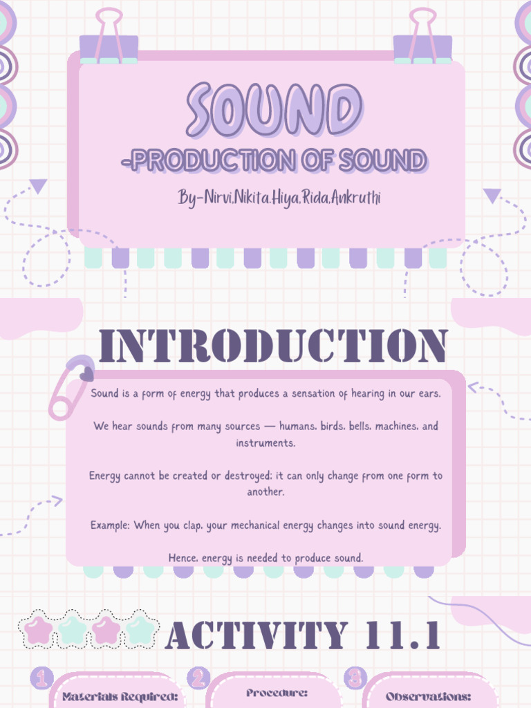 Understanding Sound Production and Vibration | PDF | Sound | Musical ...