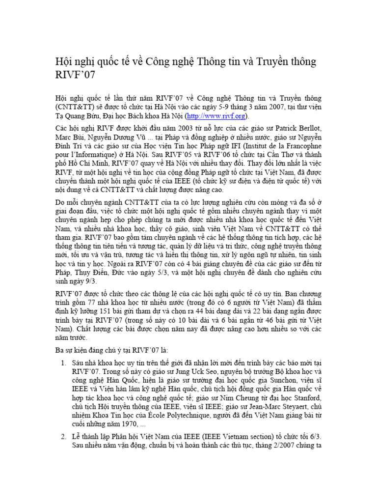 RIVF2007 | PDF
