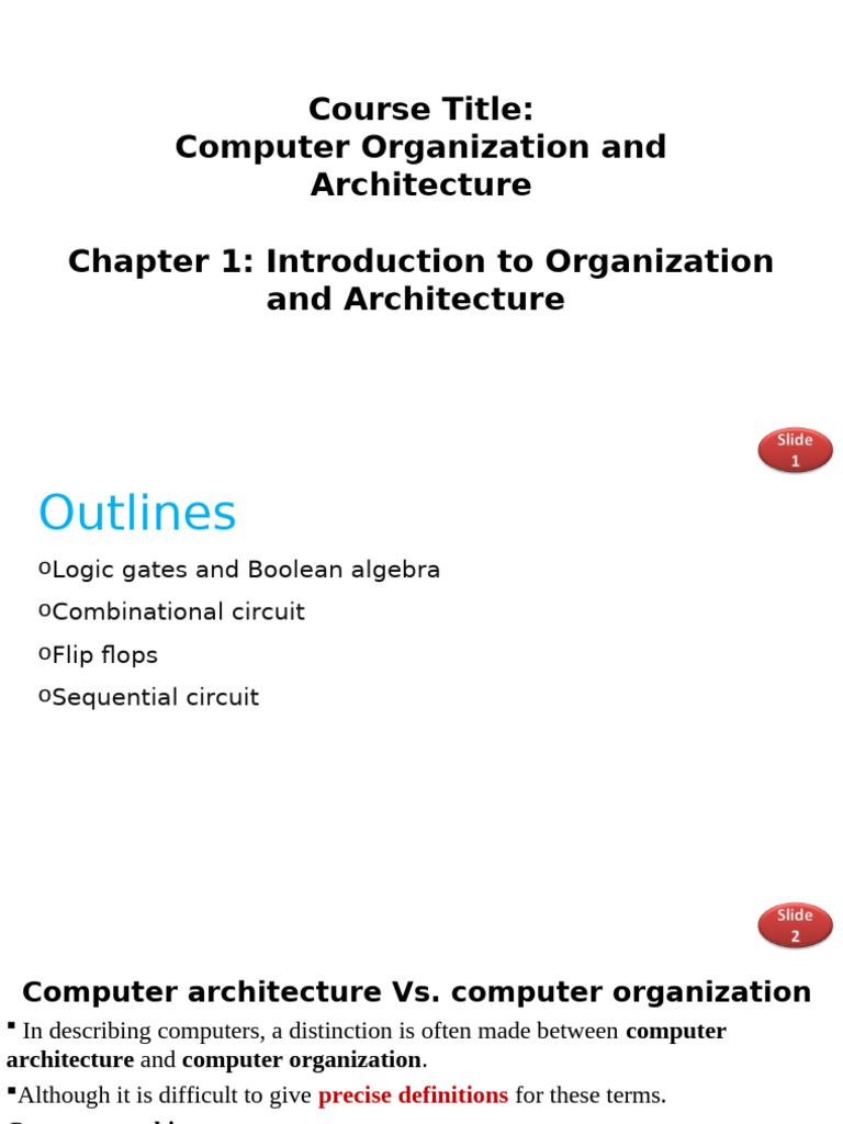 COA_CHAP_1(0) | PDF | Logic Gate | Boolean Algebra