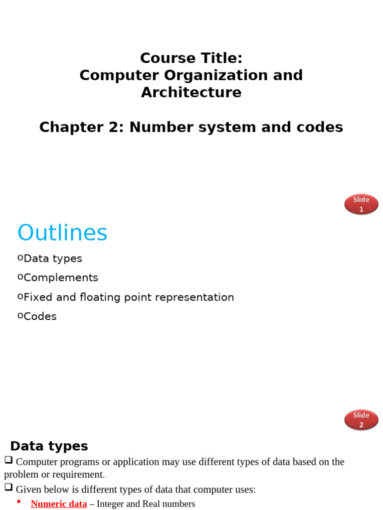 COA_CHAP_2 (3) | PDF | Integer (Computer Science) | Code