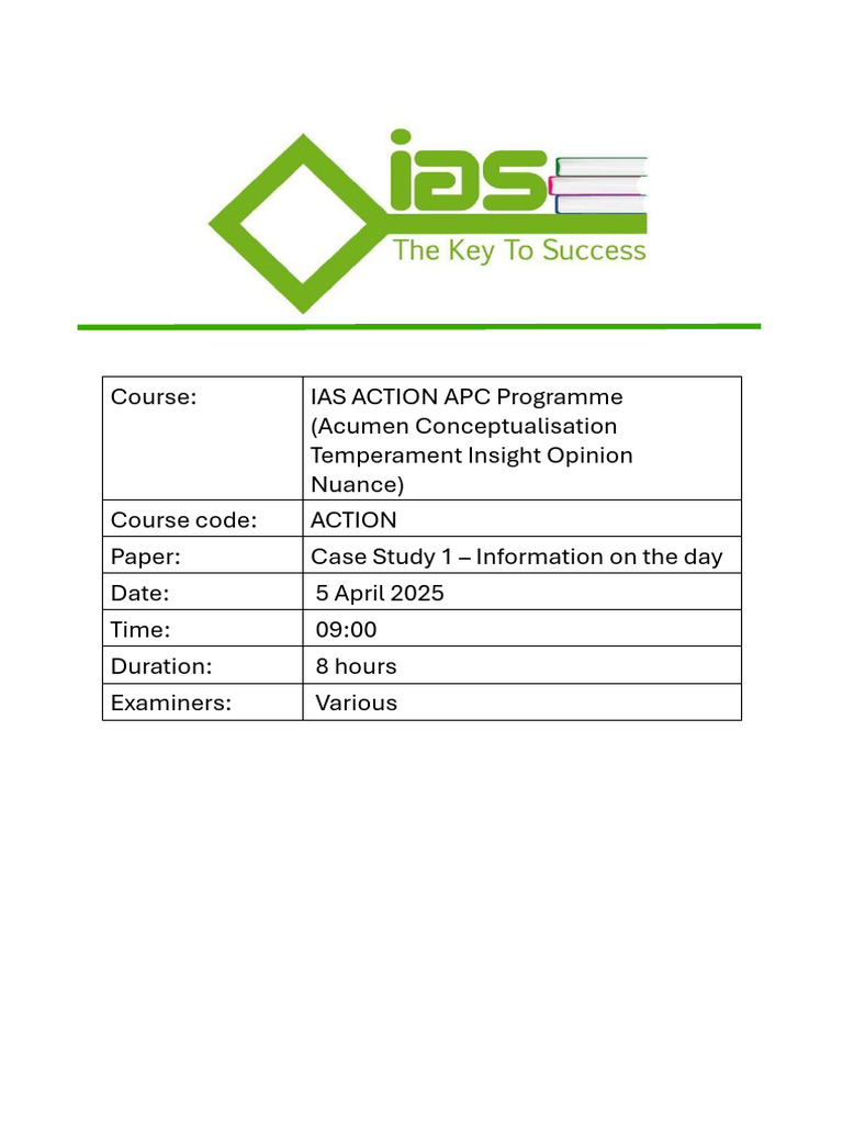 IAS ACTION Programme Case Study 2025 | PDF | Value Added Tax | Franchising
