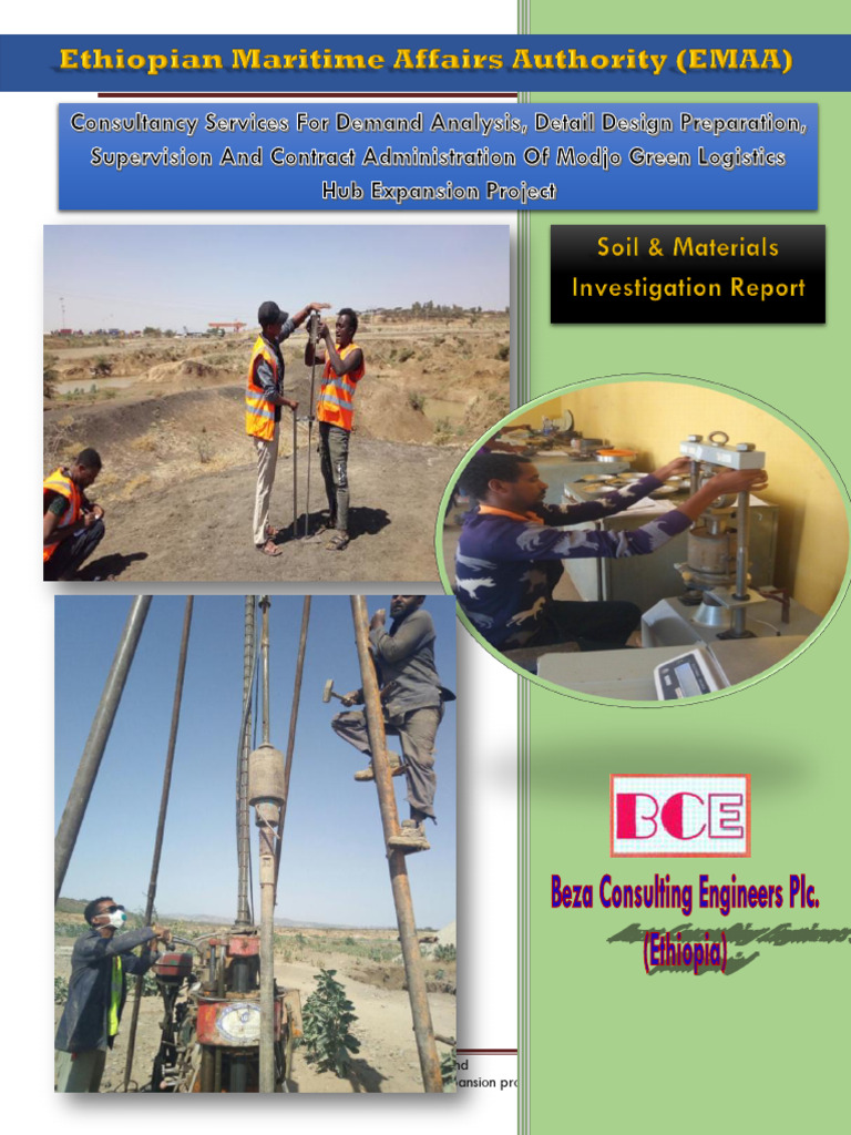 Soil Investigation for Modjo Logistics Hub | PDF | Clay | Silt