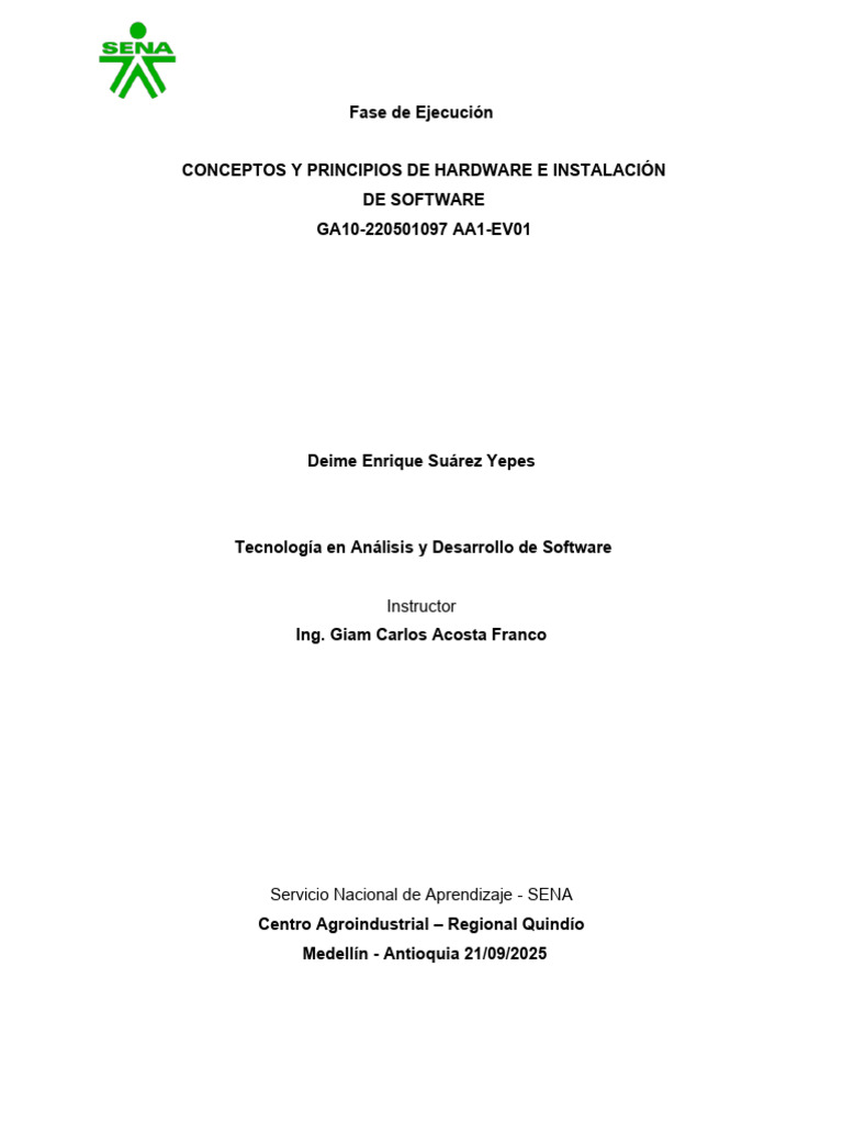 Conceptos de Hardware y Software Básicos | PDF | Hardware de la ...