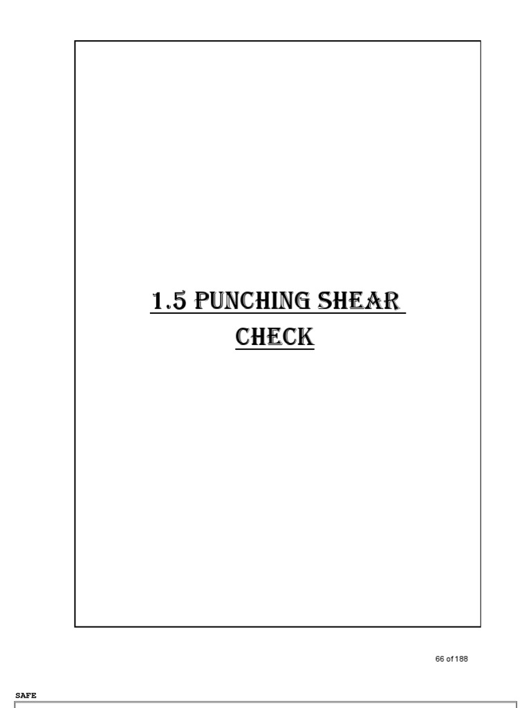 Punching Shear Calculation | PDF | Column | Bending