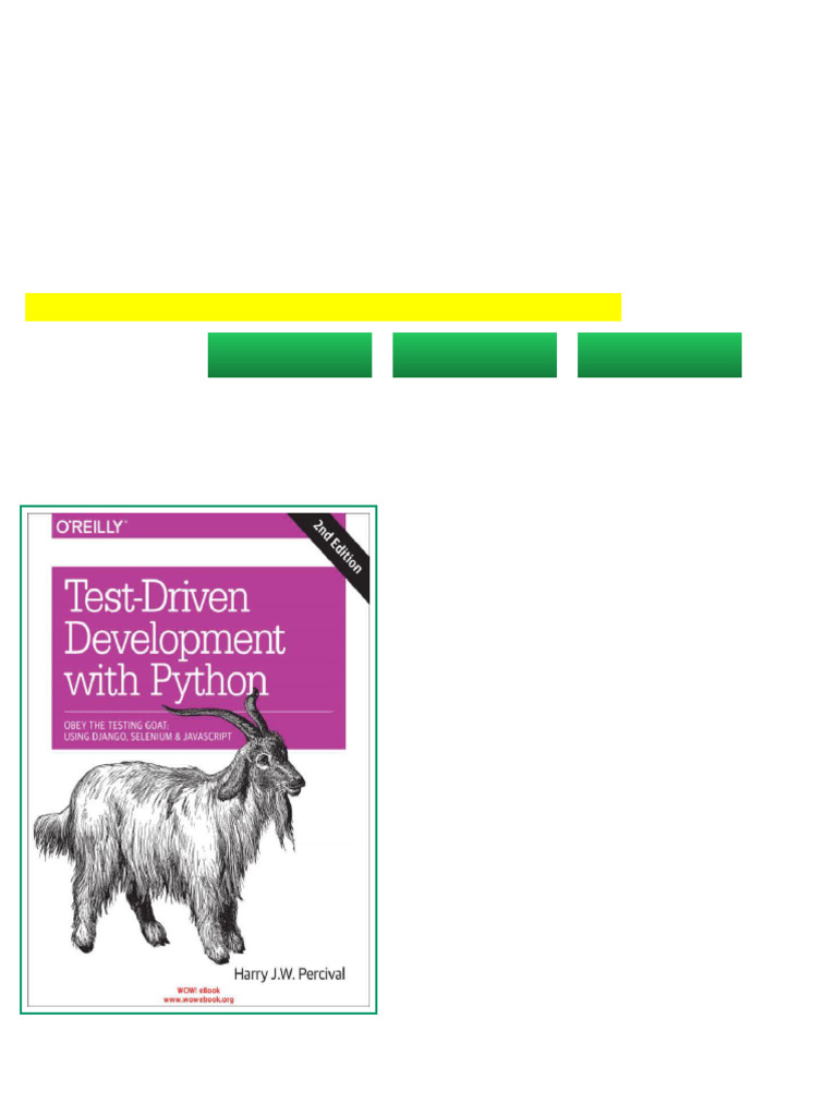 (Ebook) Test-Driven Development with Python. Obey the Testing Goat ...