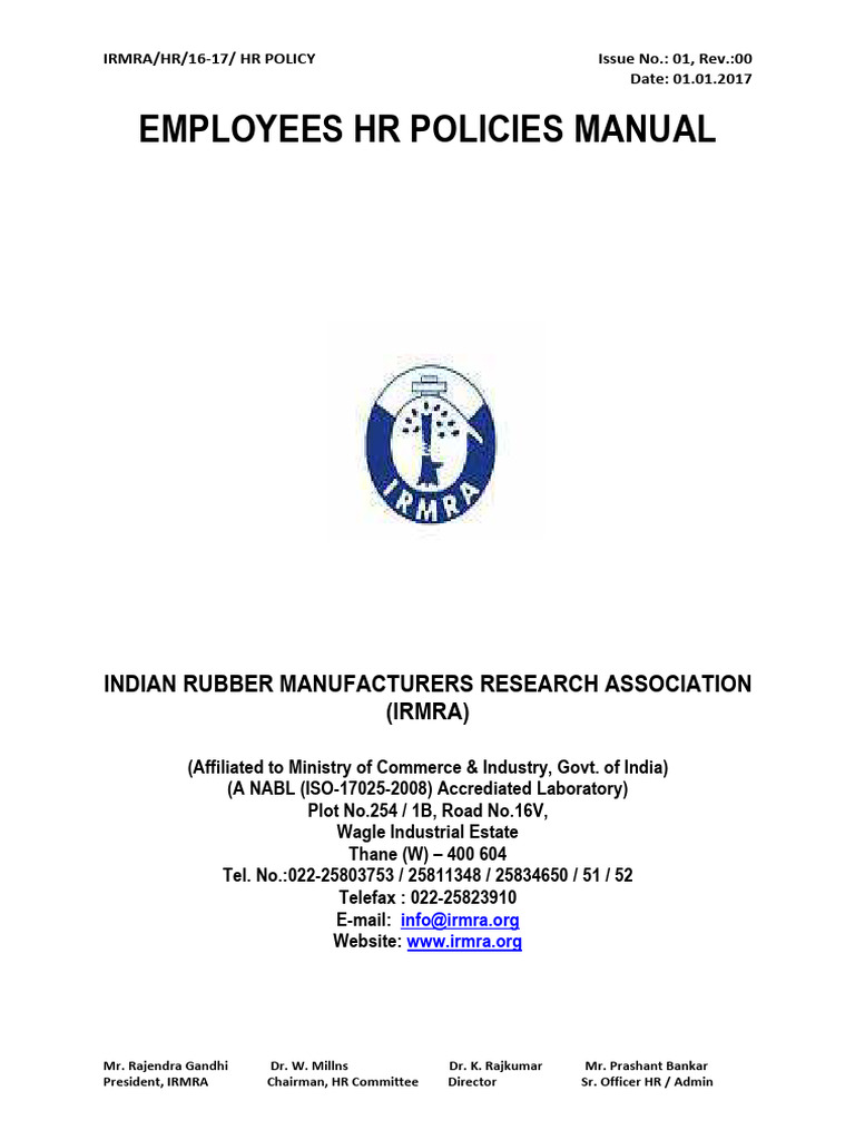 HR Policy Rules IRMRA | PDF | Employment | Recruitment