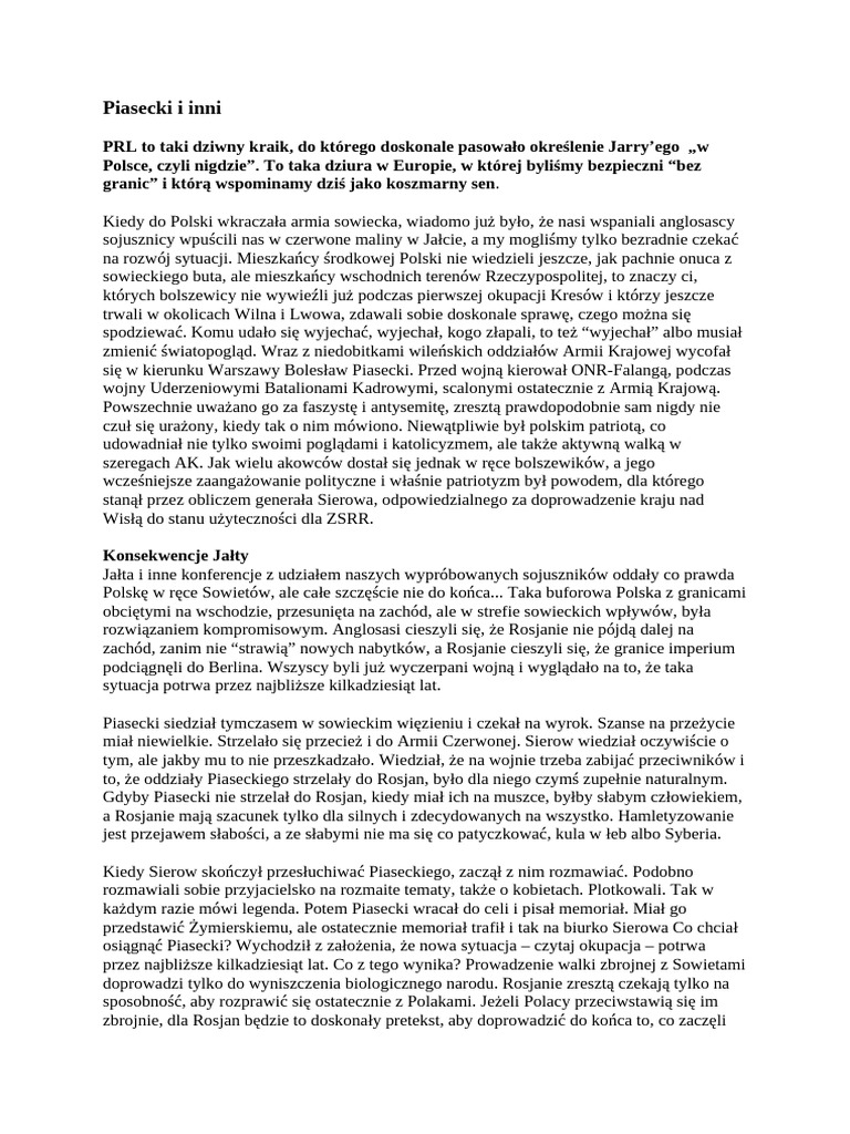 Piasecki I Inni | PDF