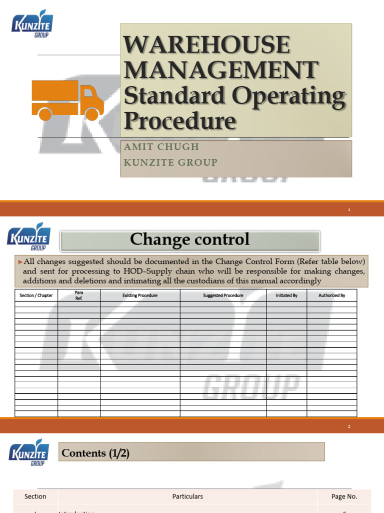 Warehouse Management SOP Guidelines | PDF | Warehouse | Inventory