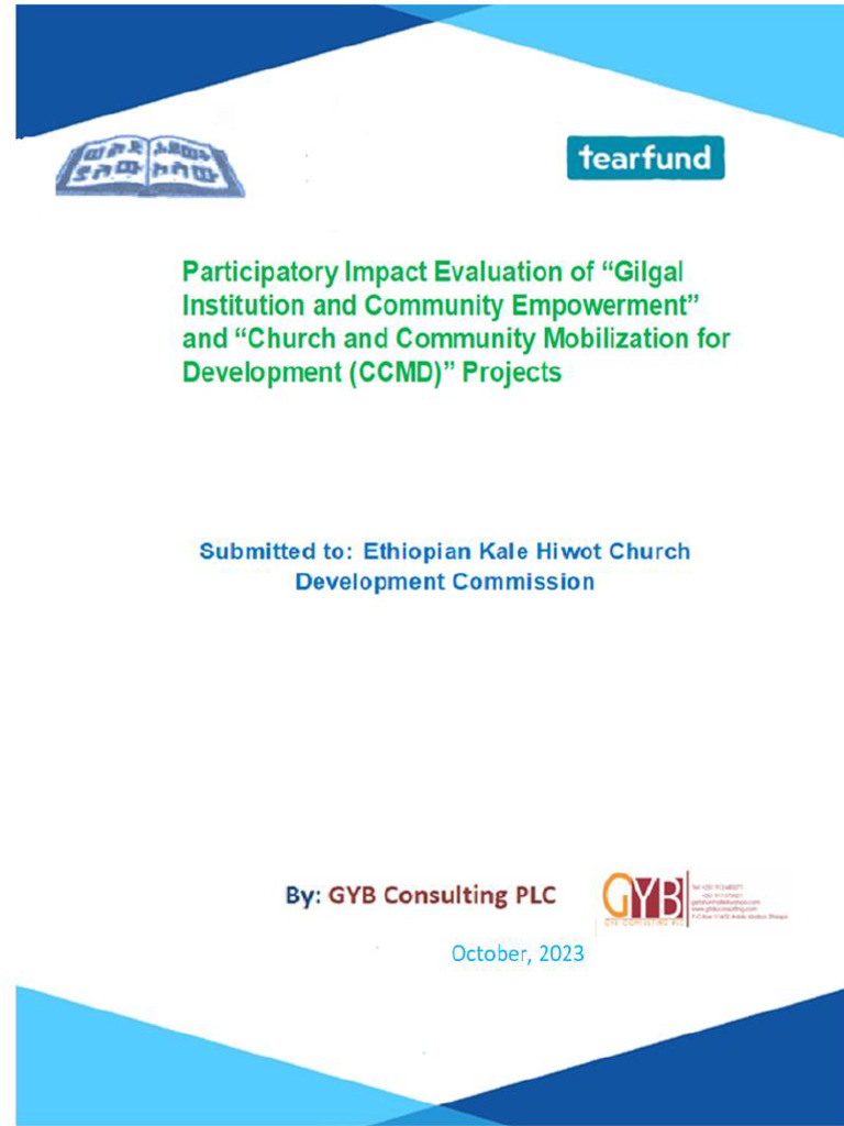 Final Ekhc Gilgal Project Impact Evaluation Final | PDF | Sampling ...