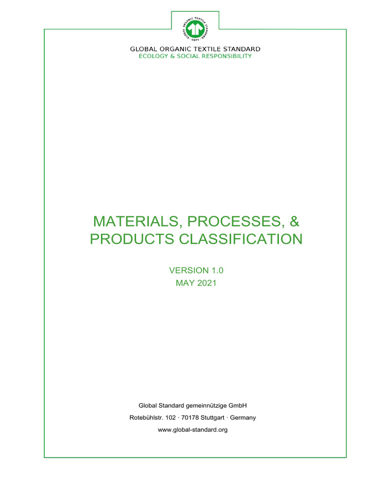 Materials and Processes Classification Guide | PDF | Textiles | Yarn