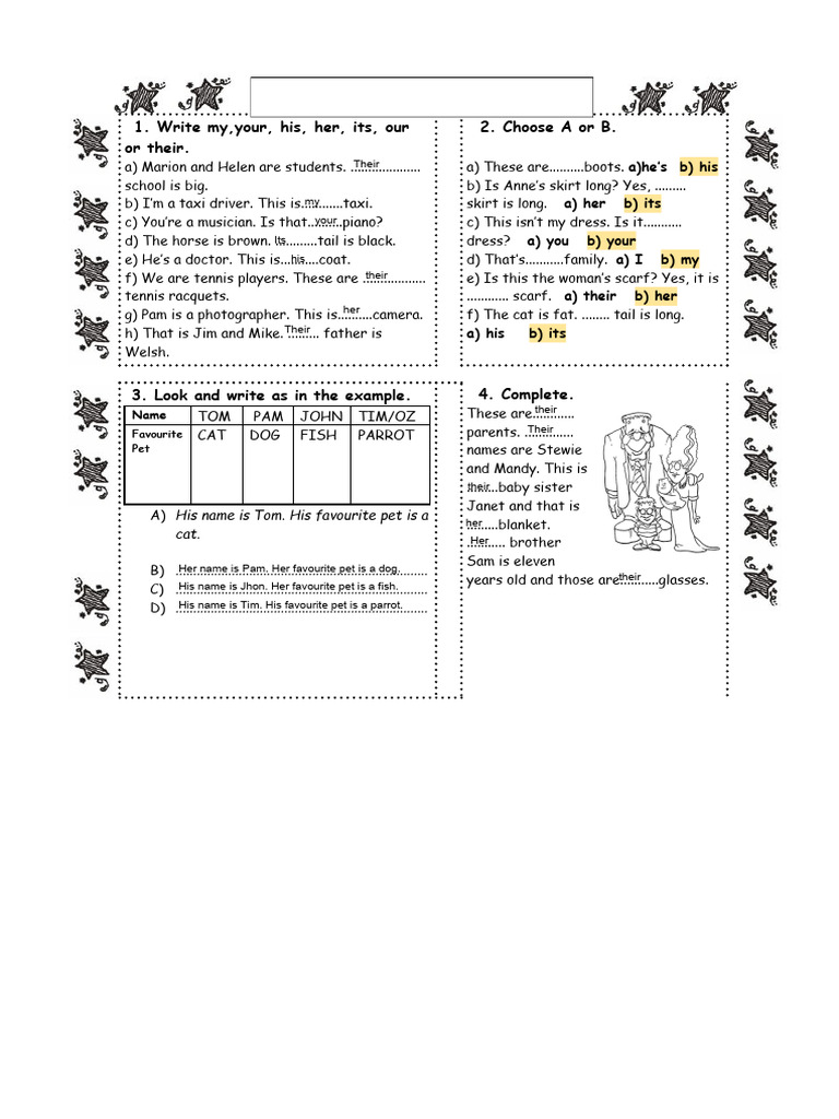 Possessive-Adjectives-Fun-Activities-Games - 417.doc 2do. | PDF