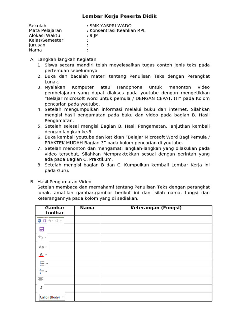 LKPD Word | PDF