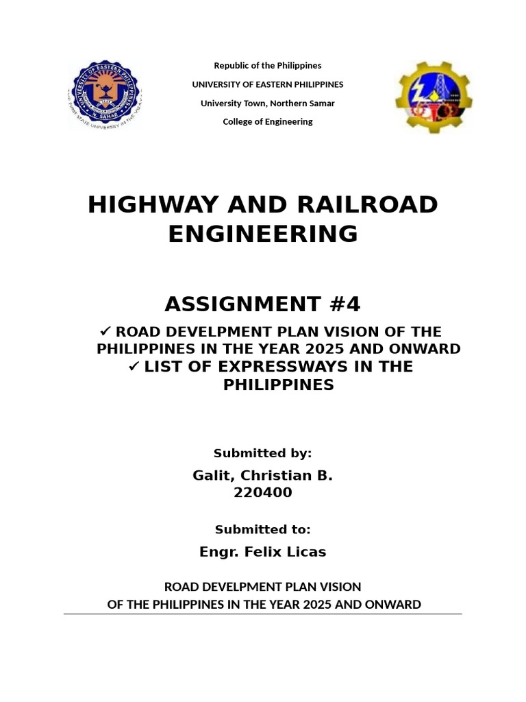 Road Develpment Plan Vision | PDF | Transport