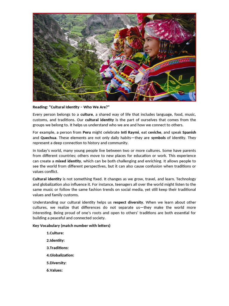 Reading Cultural Identity | PDF | Identity (Social Science) | Traditions