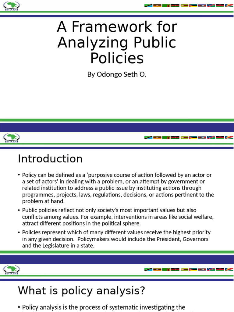 W2 PPT 1-A Framework For Analyzing Public Policies | PDF | Policy ...