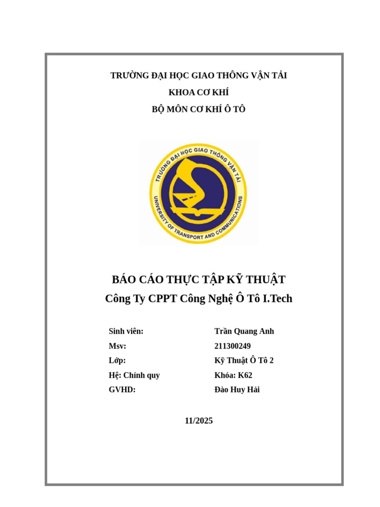 bcao thực tập | PDF