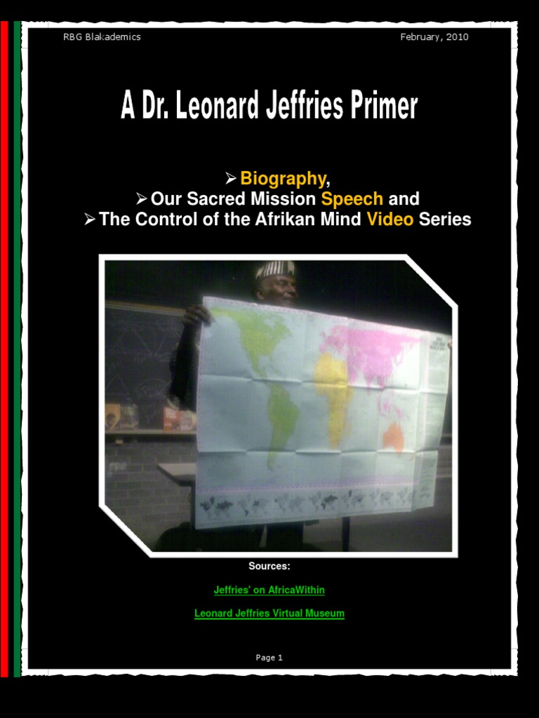 Dr. Leonard Jeffries: A Legacy in Black Studies | PDF | Slavery ...