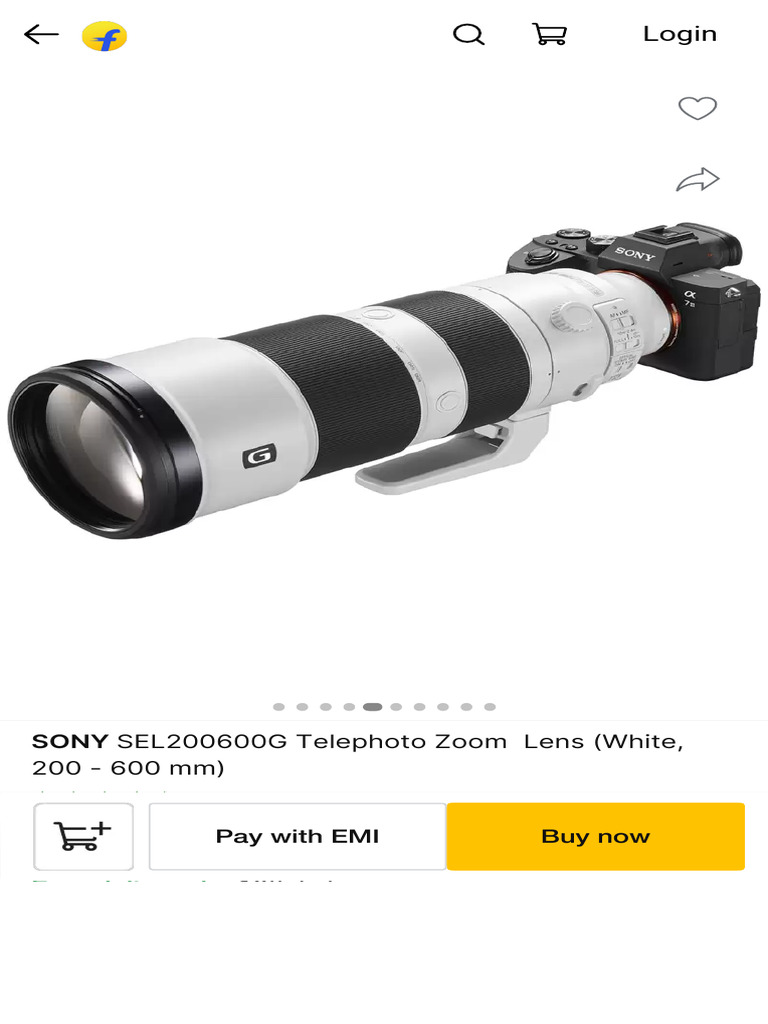 SONY SEL200600G Telephoto Zoom Lens - SONY Flip | PDF