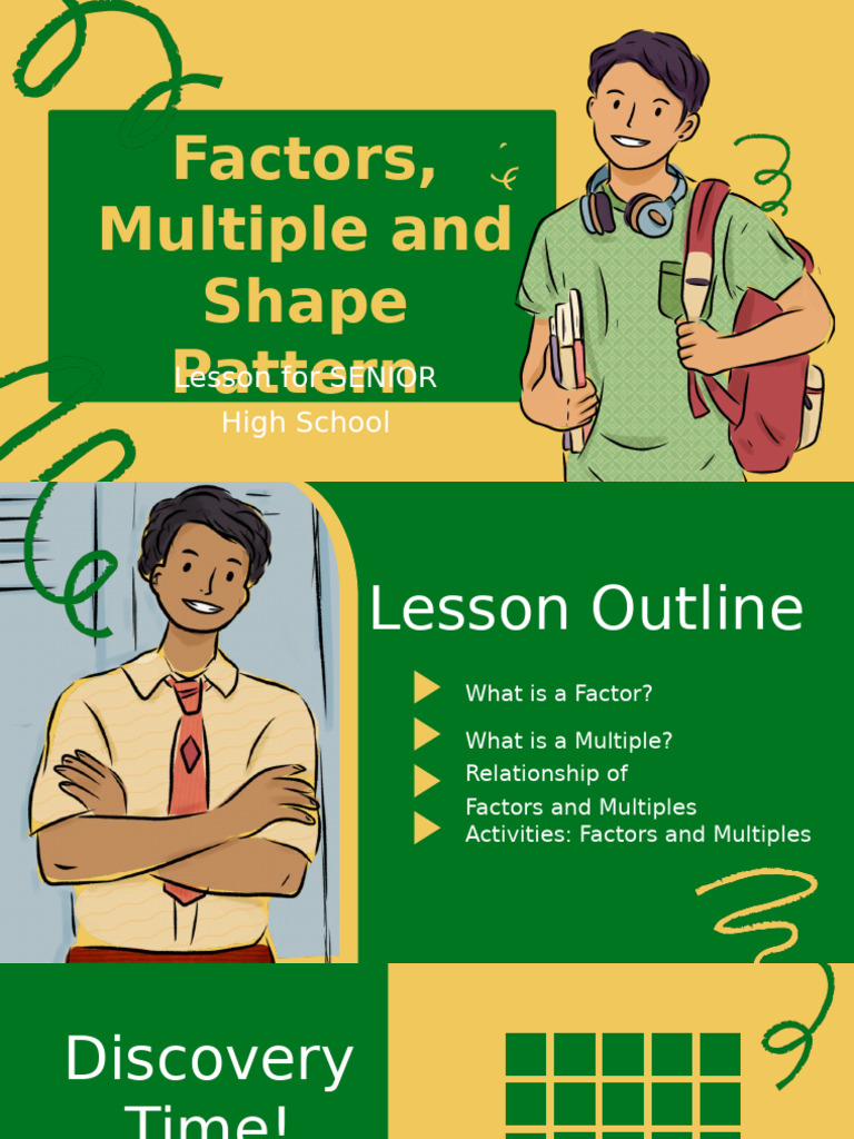 Factors, Multiple and Shape Pattern Lesson For High School | PDF