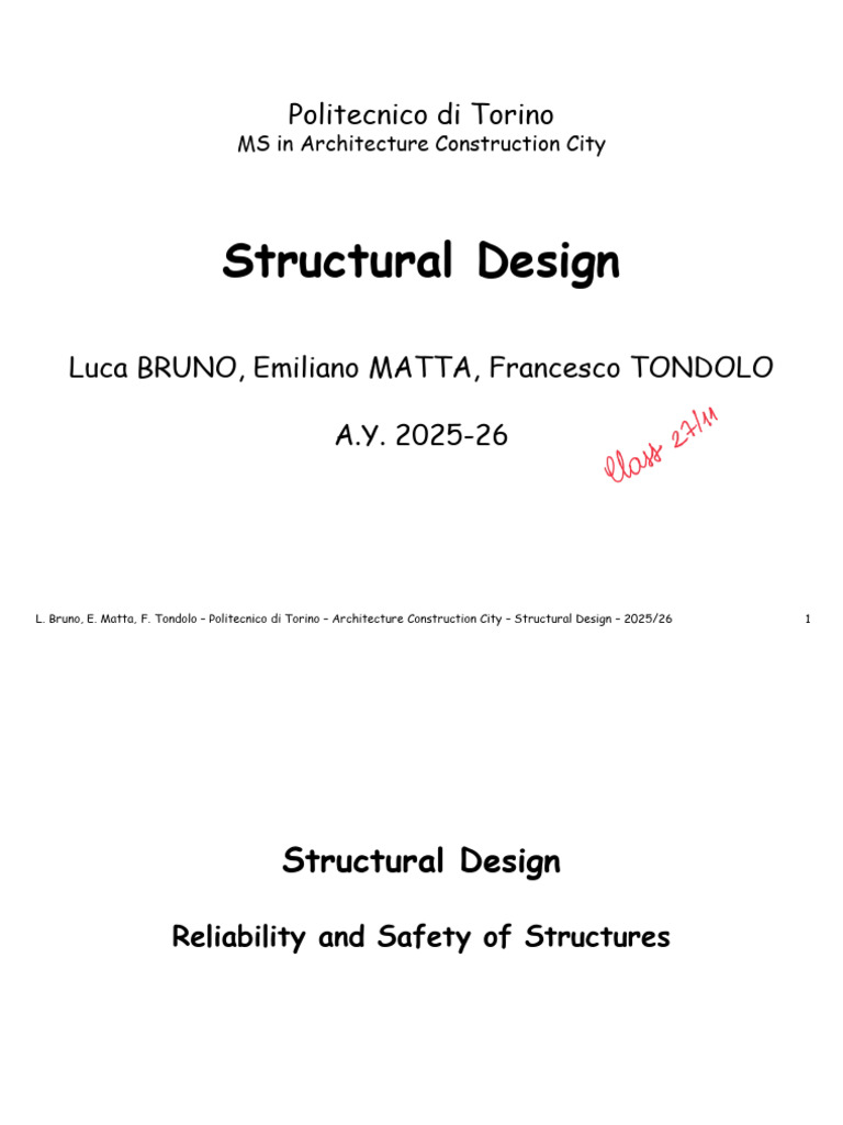 L6 Structural Safety & Actions | PDF | Mechanical Engineering | Applied ...