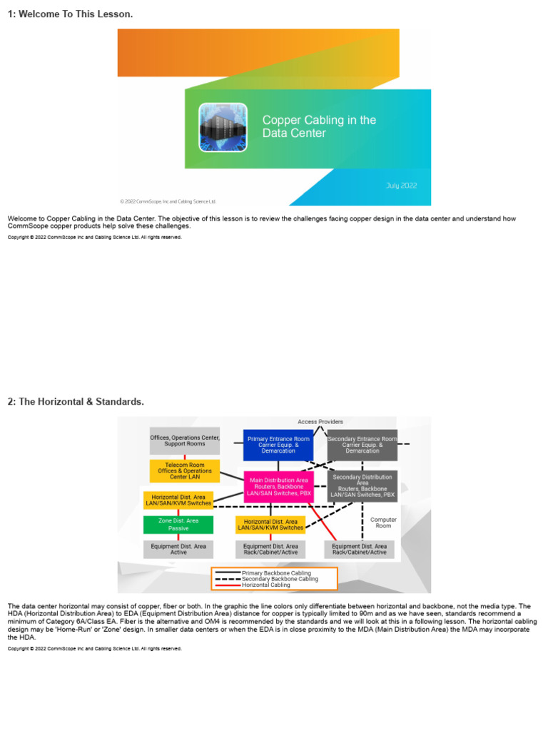 6.1 Copper Cabling in The DC | PDF | Electronics | Electrical Engineering