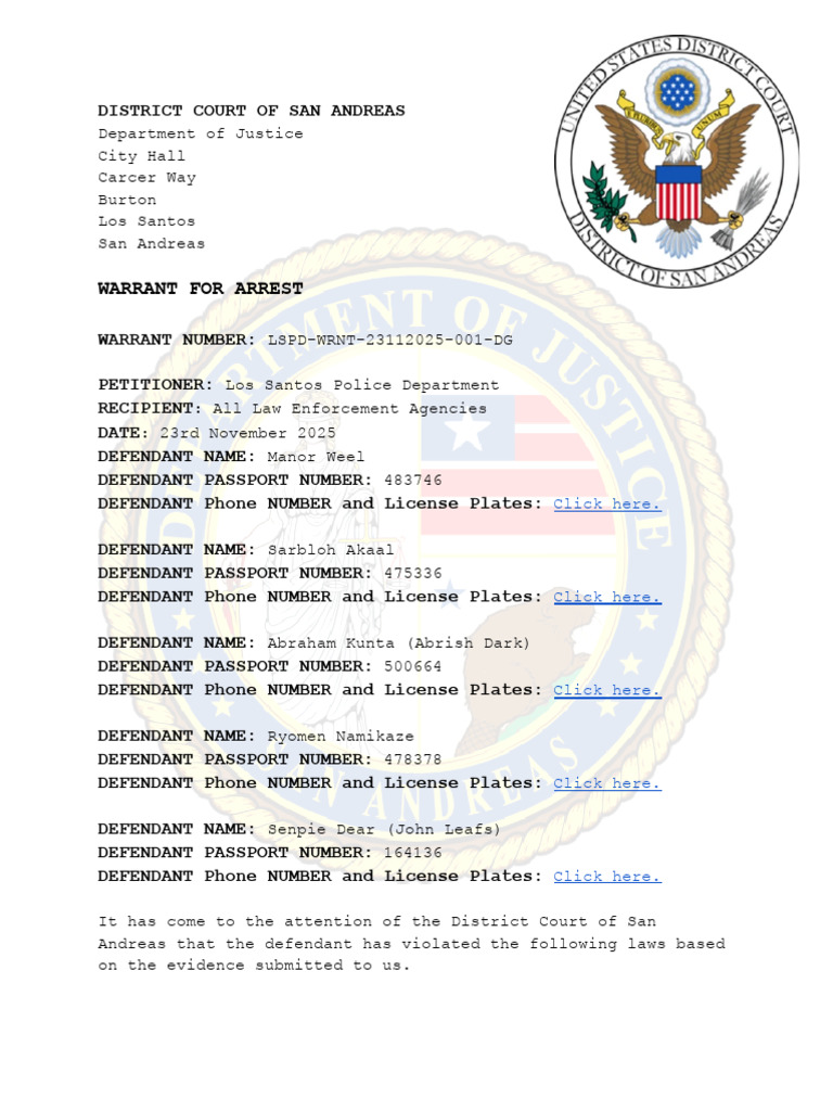 LSPD WRNT 23112025 001 DG | PDF